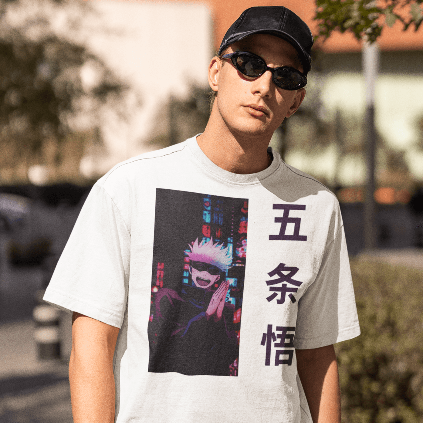 GOJO SATORU- JUJUTSU KAISEN Color White – dmonkeyfamily